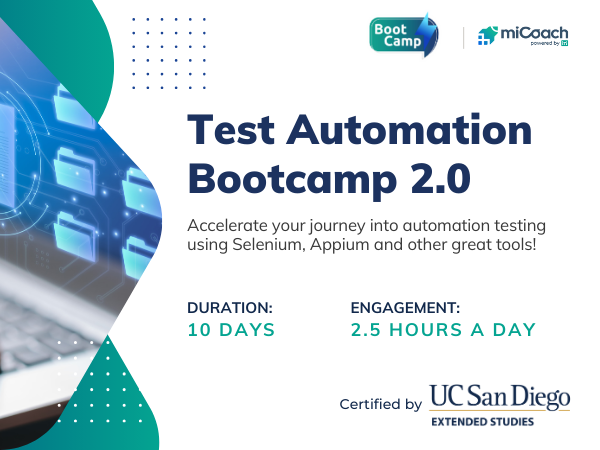 Test Automation Bootcamp 20 Session 01 Software Testing Trainings Library Micoach 